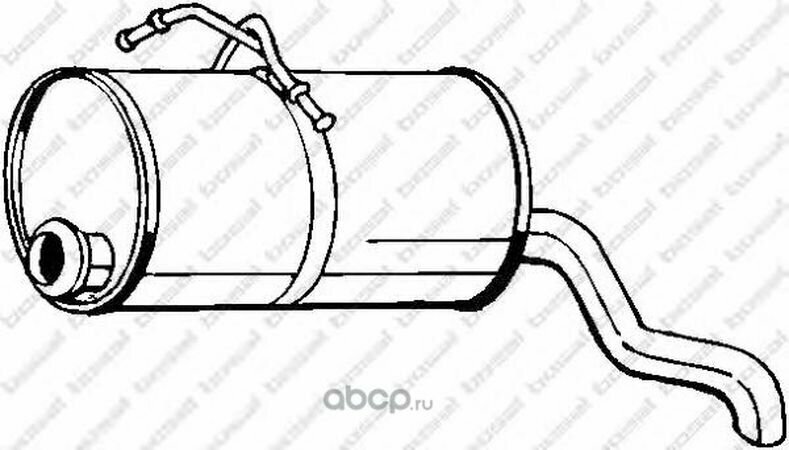 Глушитель, задняя часть CITROEN/PEUGEOT