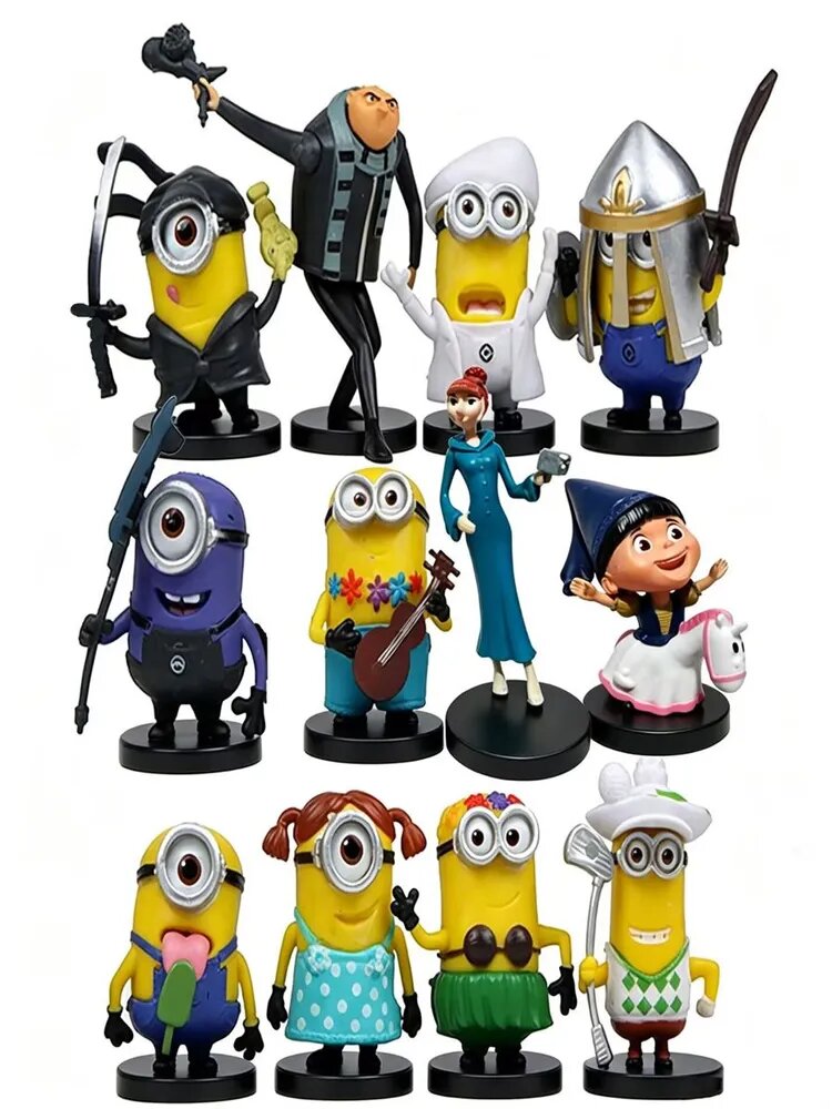 Набор фигурок Презренный я Миньоны / Minions миниатюры Аниме фигурки Детские игрушки 12шт