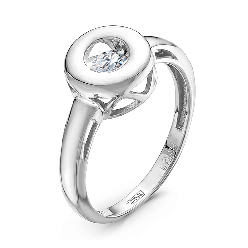 Кольцо, белое золото, 585 проба, бриллиант