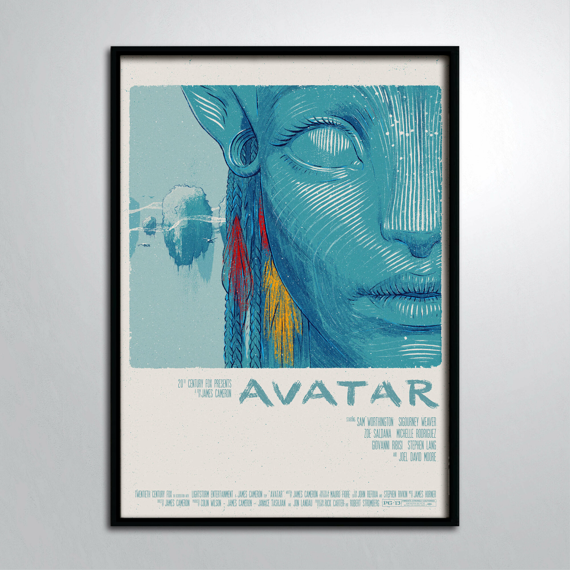 Постер без рамы/Джеймс Кэмерон Аватар Нейтири Арт Avatar