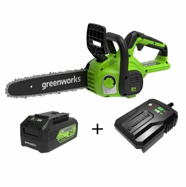 Пила аккумуляторная цепная G 24 CS25 24V с АКБ 4 Ач и ЗУ (2007707 UB)