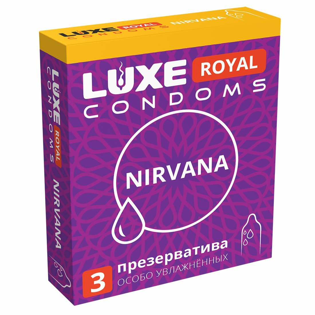 Презервативы LUXE ROYAL гладкие с увелич. колич. силиконовой смазки Nirvana №3