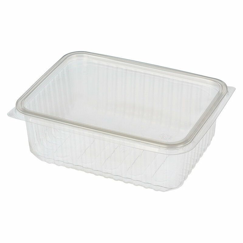 Контейнер 1000мл прямоугольный ЮП с крышкой, ПП с крышкой 186 (100 шт/упак, 500 шт/кор)