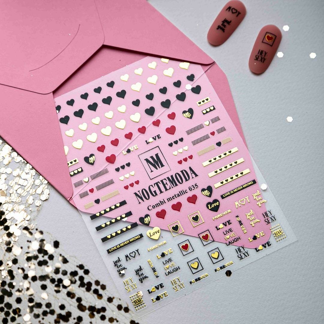 Наклейки Combi Metallic NogteModa №035