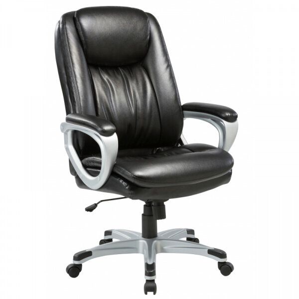 Кресло руководителя Easy Chair 583 TR рецикл. кожа черный, пластик серый