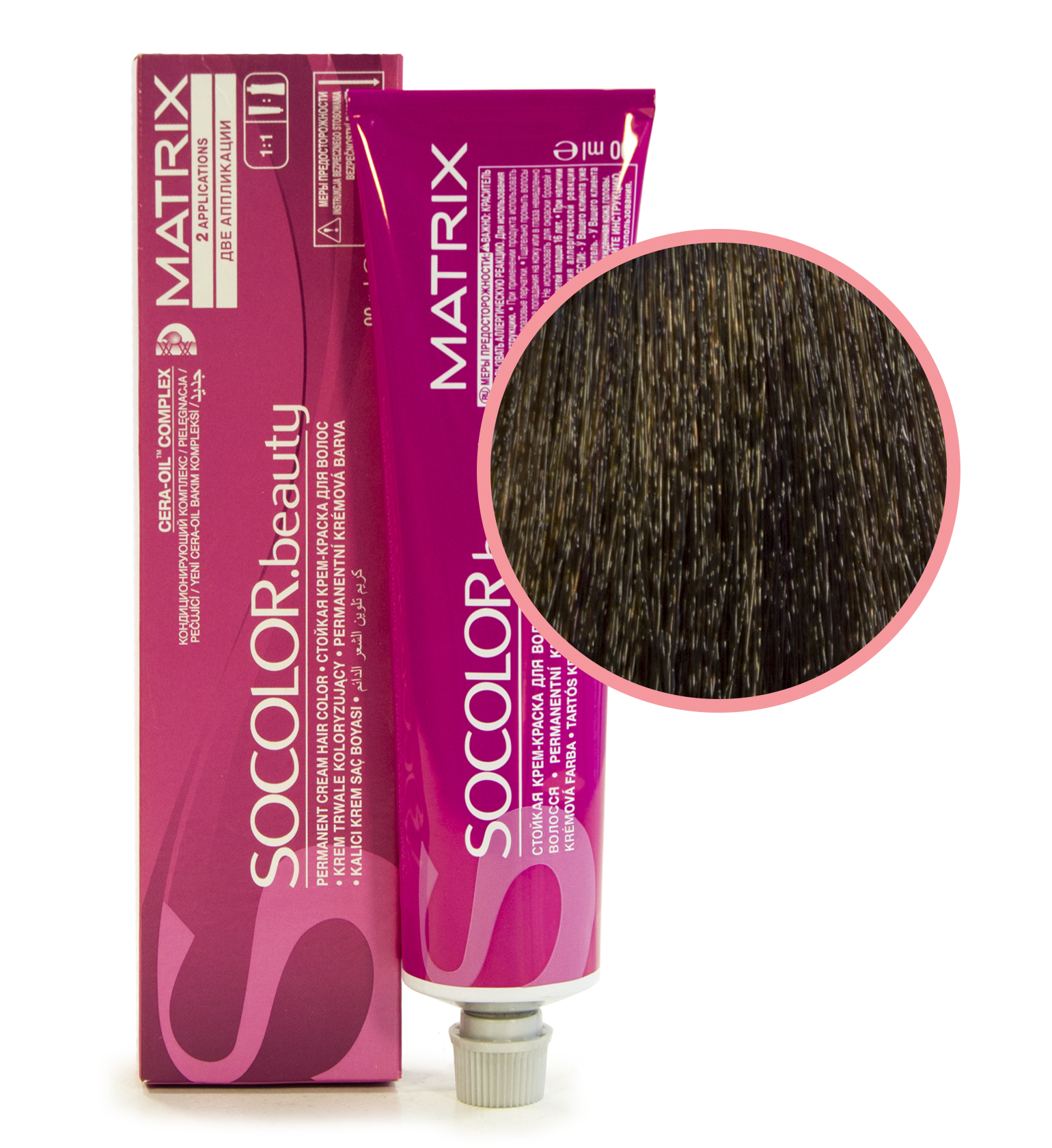 Краска для волос Matrix Socolor Beauty 6mm , темный блондин мокка мокка, перманентная, 90 мл