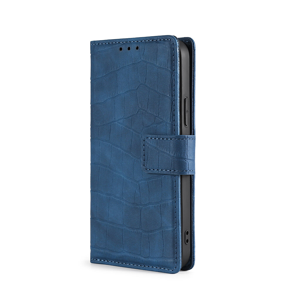 Чехол-книжка MyPads для Asus Zenfone Max Pro M1 ZB601KL / ZB602KL / Асус Зенфон ZB601KL синий крокодиловая кожа