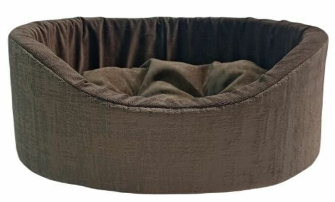 HOMEPET Лежак для домашних животных Indigo chocolate №2, шоколадный, 49 см х 43 см х 17 см