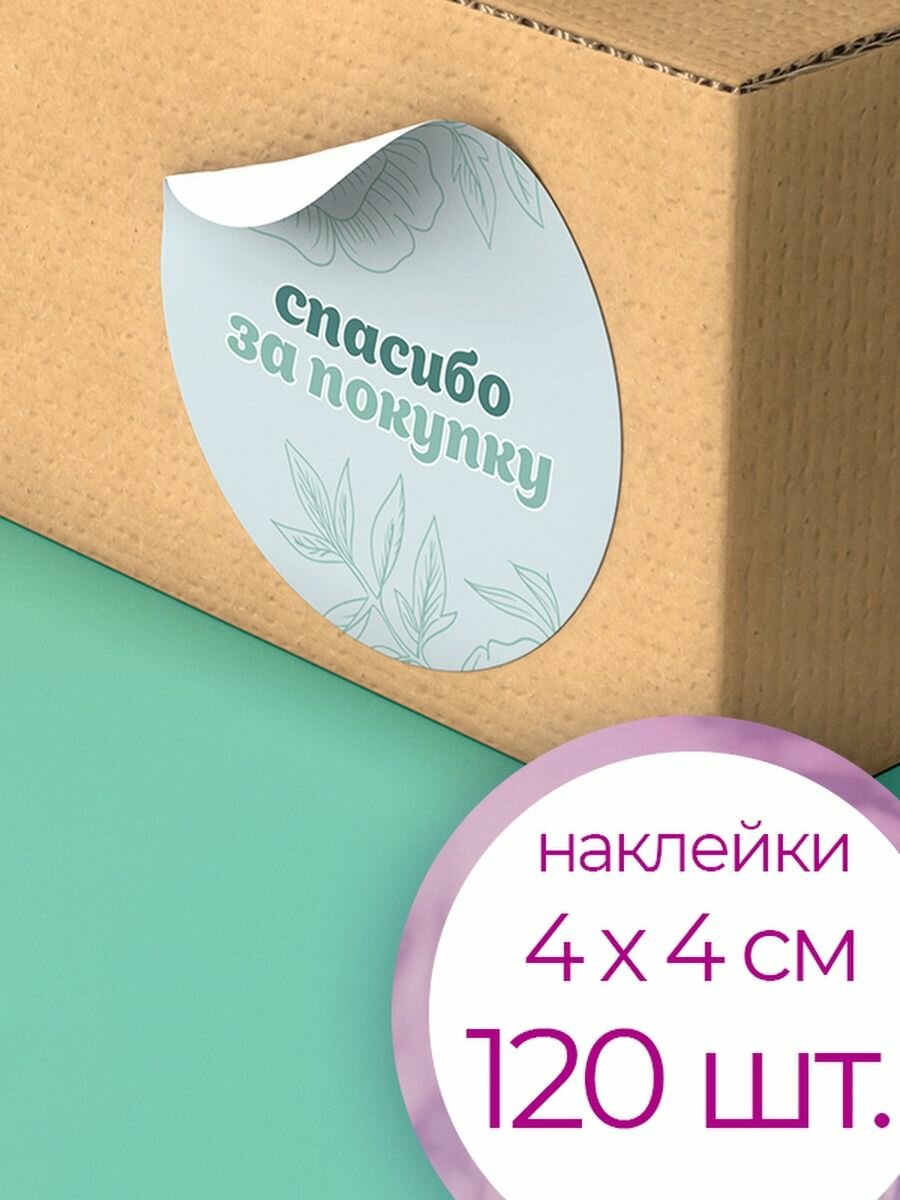 Набор наклеек 4х4см Спасибо за покупку-9