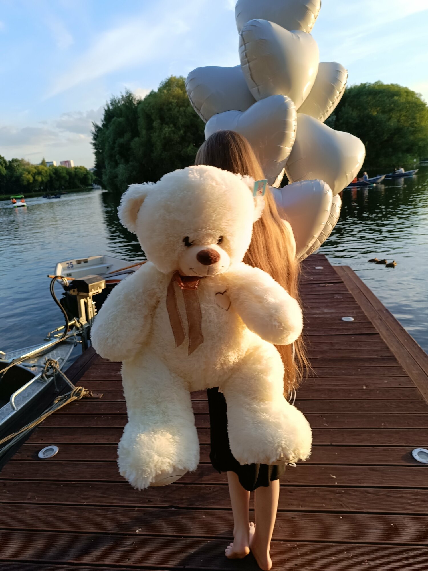 Мягкие игрушки Медведь 110см Белый (большой плюшевый мишка, плюшевый медведь), подарок детям, девушке