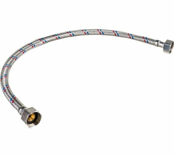 Гибкая подводка для воды Gigant с оплеткой из нержавеющей стали, 1/2"х50 см, г/г P-50-GG