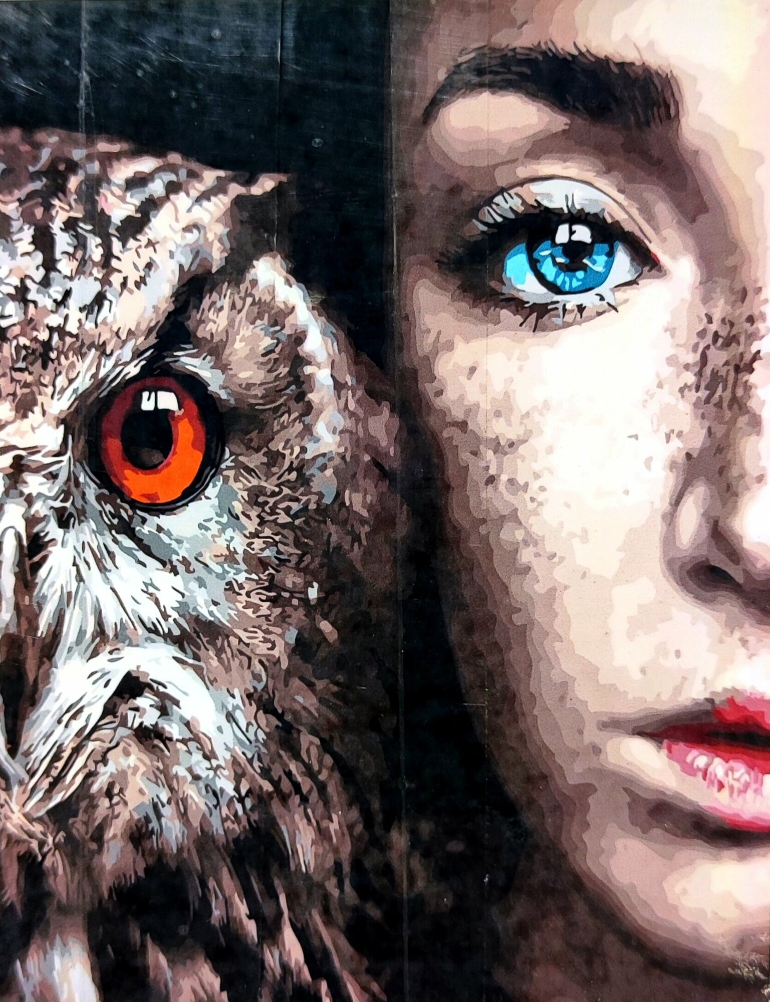 Картина по номерам Paintboy, "Девушка сокол", 40x50 см, 28 цветов, акрил