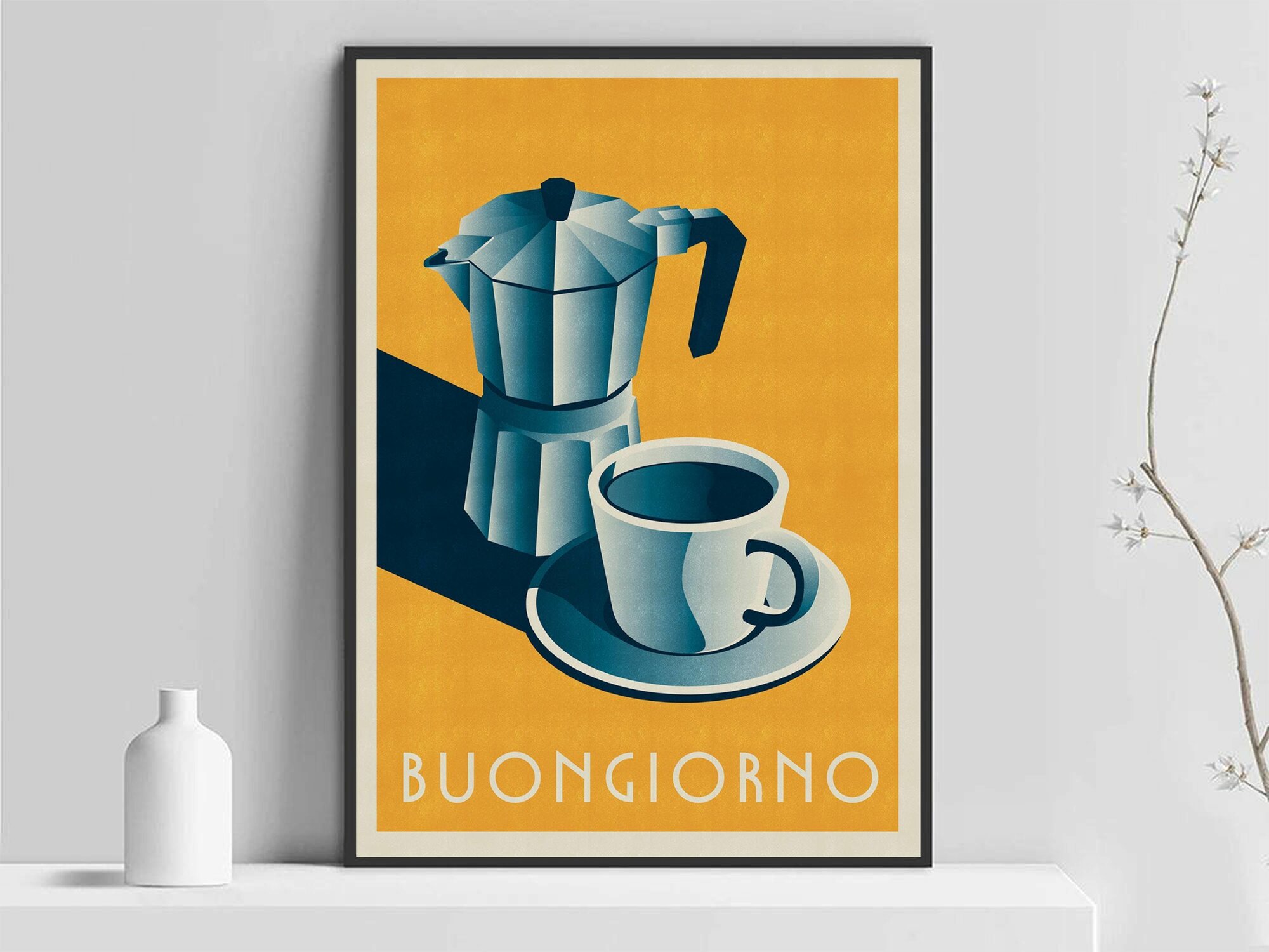 Стильный Постер для кухни Кофе размер А3/ Ретро плакат Французский Завтрак 30x42 см