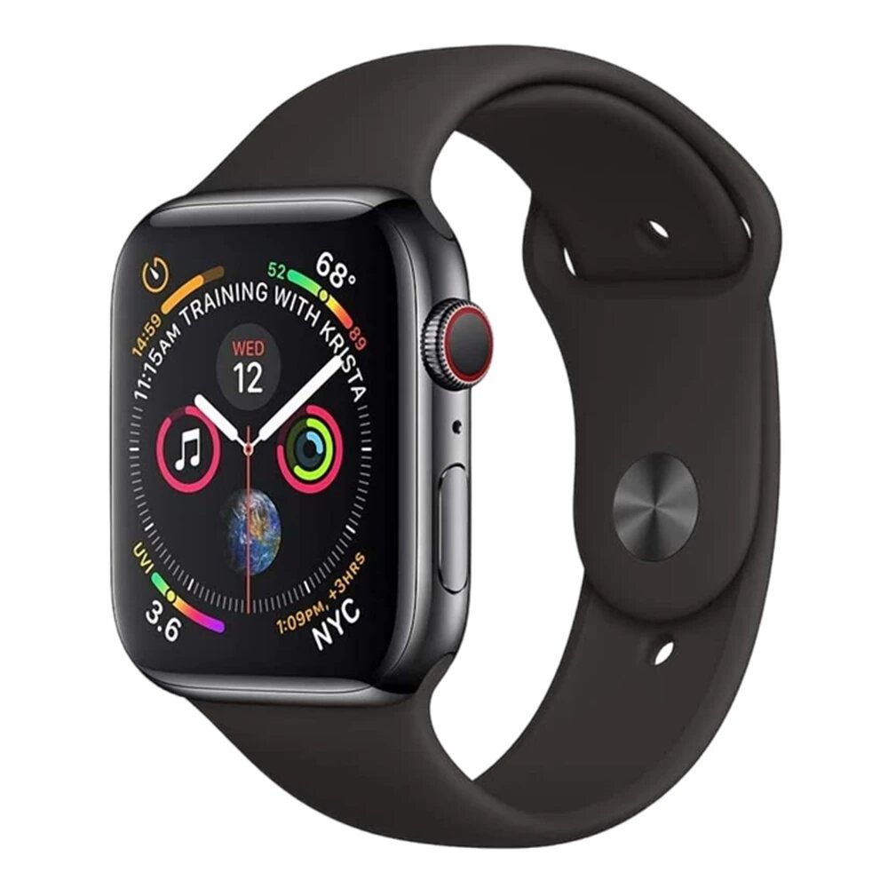 Apple Watch Series 4 GPS алюминий со спортивным ремешком Черный, 40MM, Black