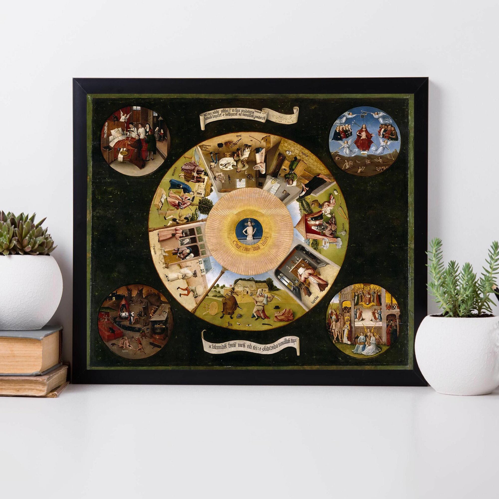 Картина Семь смертных грехов Иероним Босх, 1 шт 50 x 70 см без рамы