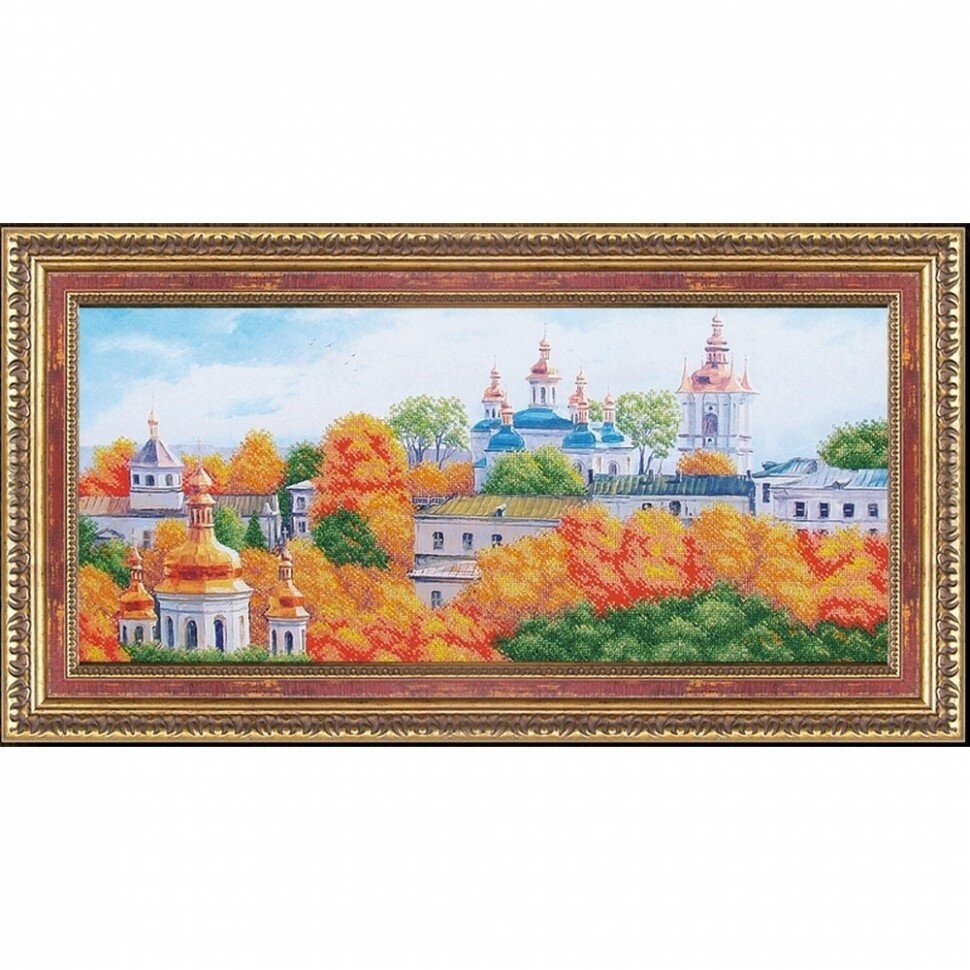 Набор для вышивания Магия канвы #Б-224 Золотые купола, Вышивка бисером, 60 x 27.5 см
