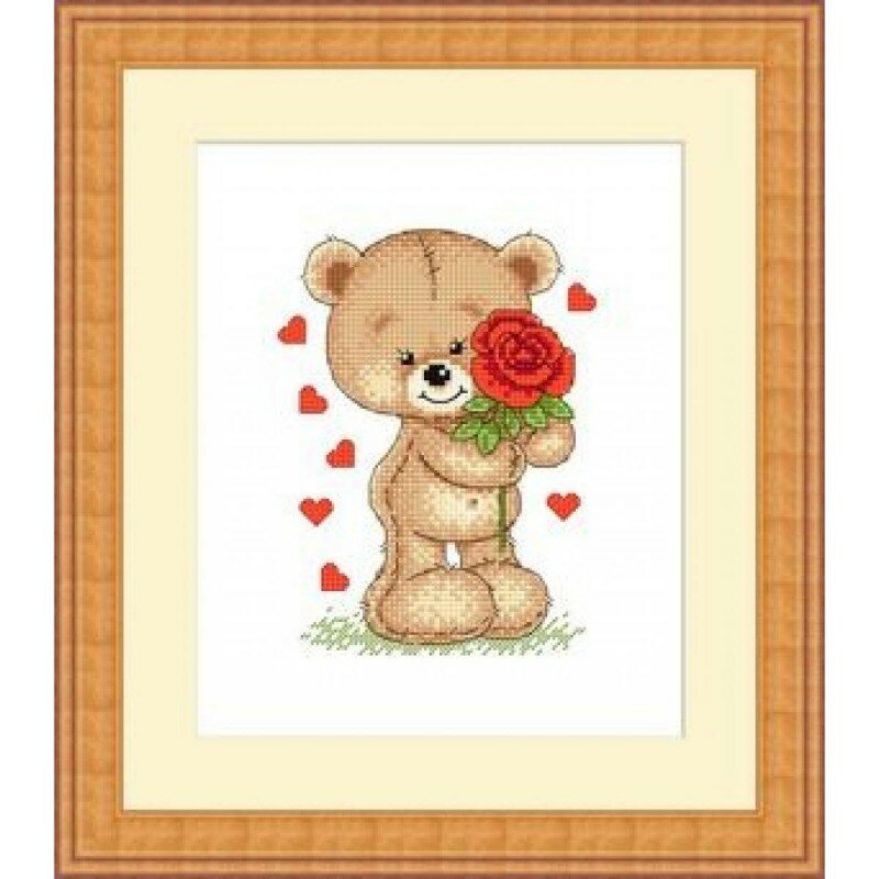 Набор для вышивания Сделано с любовью #МК-004 Я Вас люблю, Счетный крест, 13 х 18 см