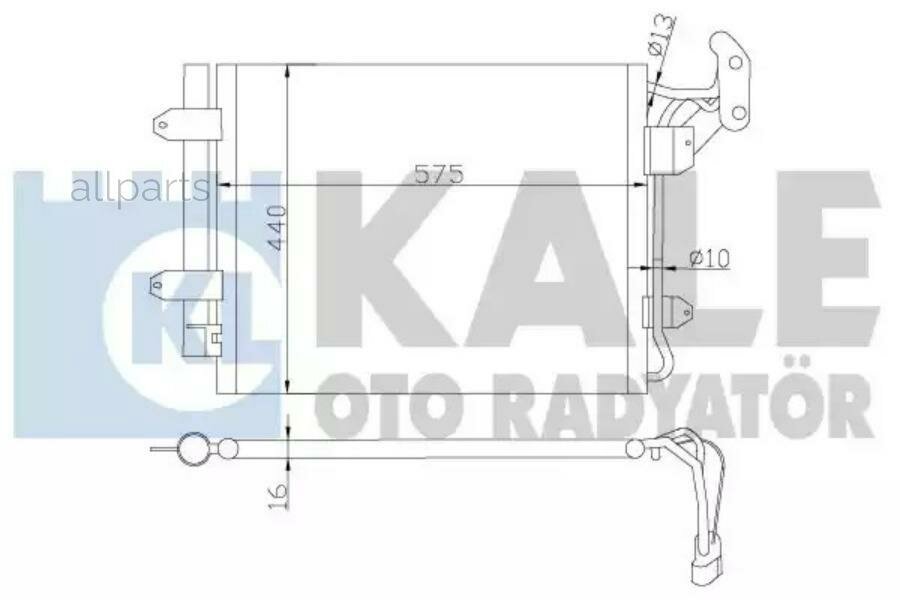 KALE 376200 радиатор кондиционера!\ VW Tiguan all 07>