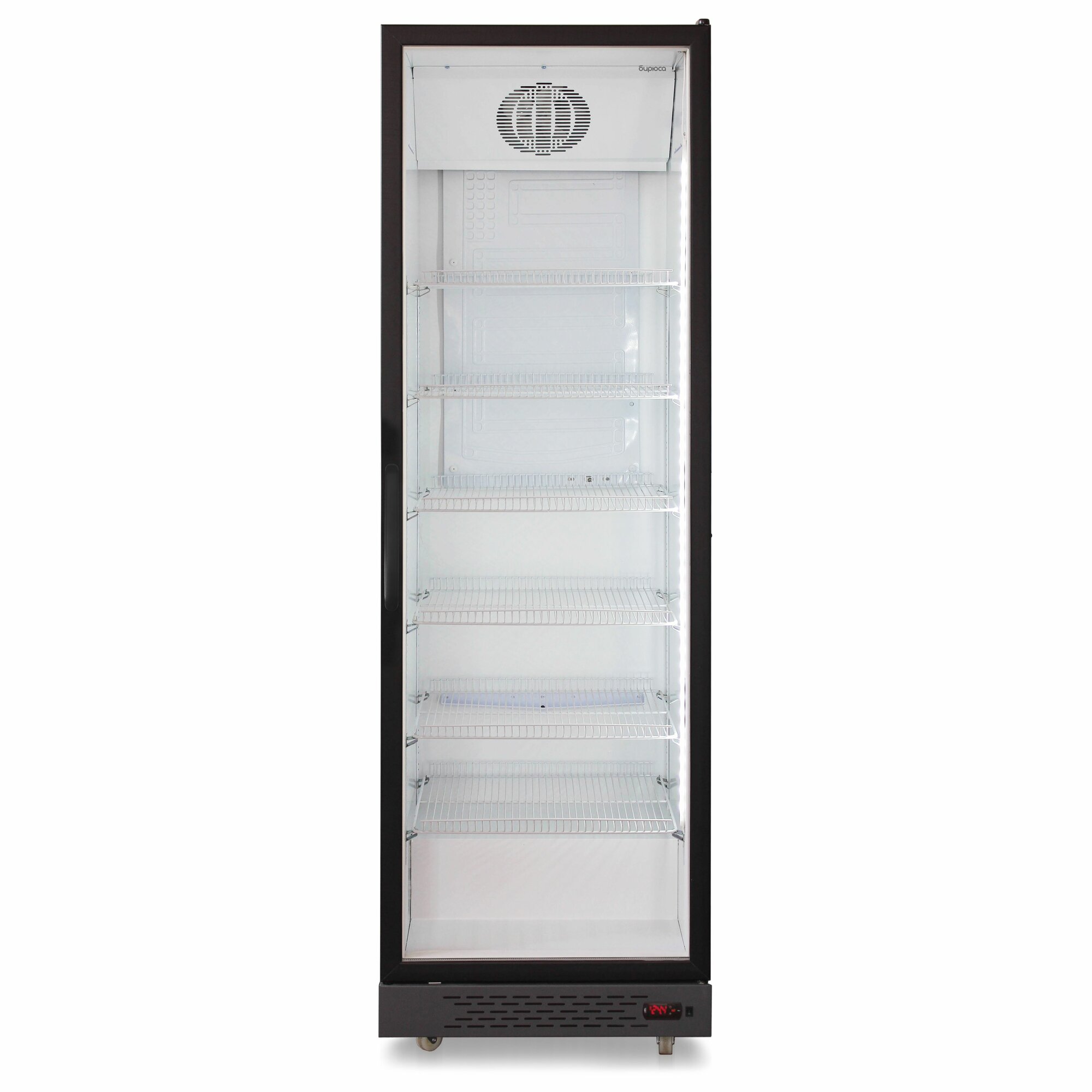 Холодильный шкаф-витрина Бирюса B660D, черный фронт