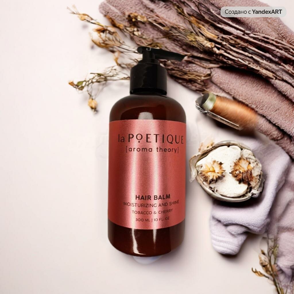 Парфюмированный бальзам La POETIQUE [aroma theory], TOBACCO & CHERRY, увлажнение и блеск, 300 ml