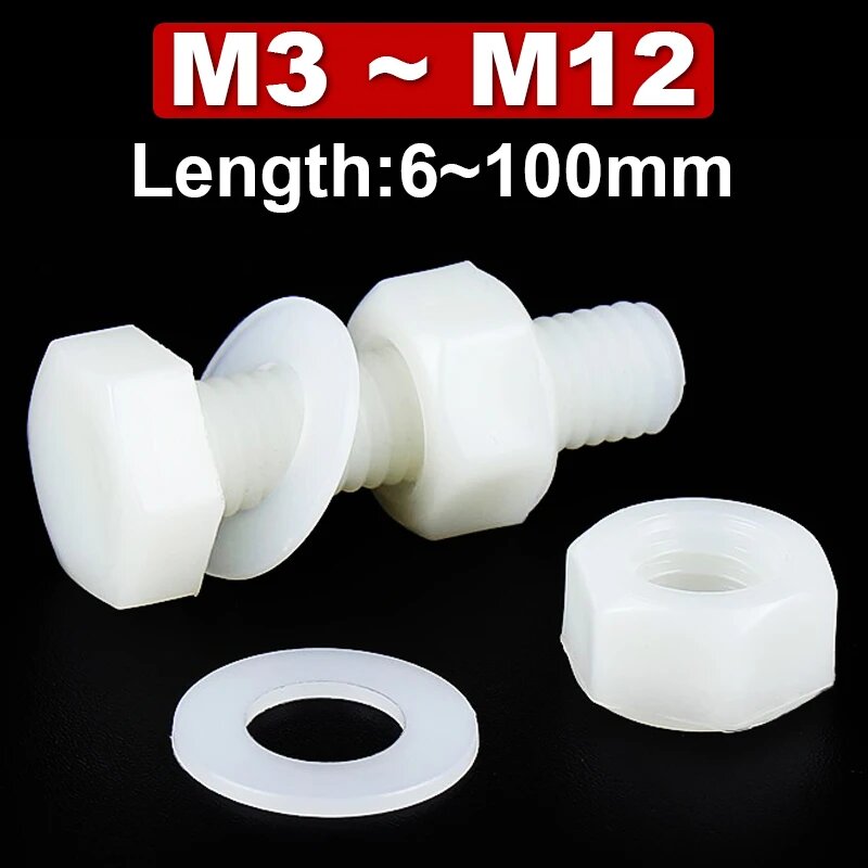 Набор крепежных элементов из нейлона М3-М12 M5 (25Pcs), 40mm