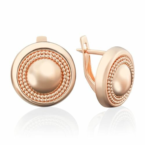 Серьги PLATINA, красное золото, 585 проба