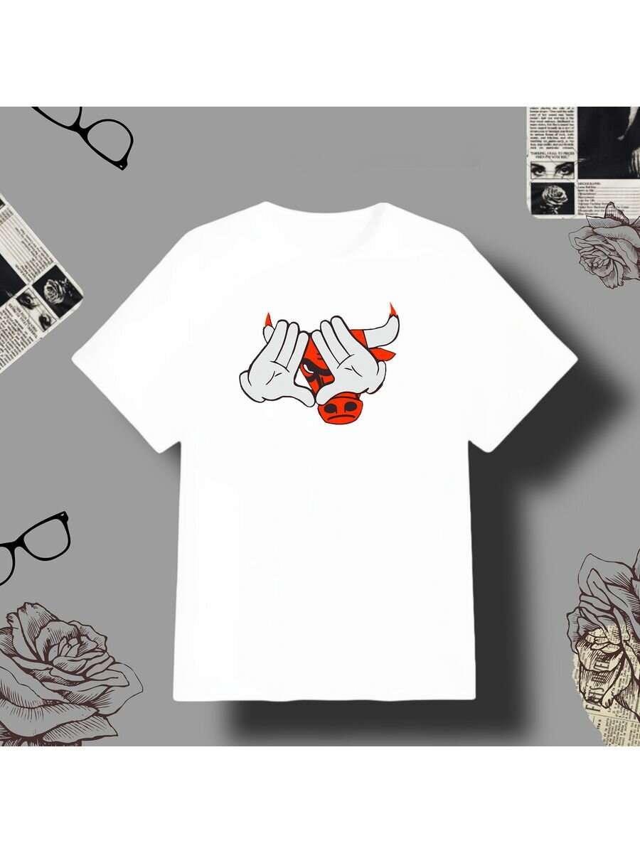 Футболка красный бык chicago bulls