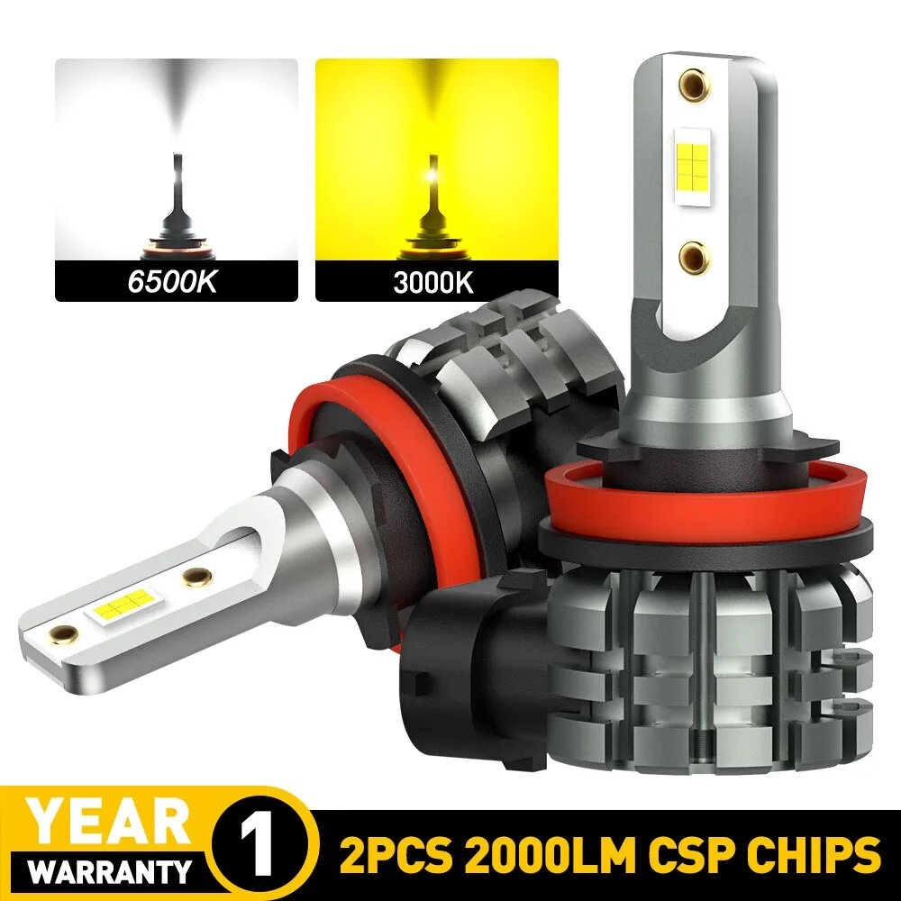 AUXITO 2x H8 H11 H16JP светодиодный Canbus 9006 HB4 9005 HB3 светодиодный Dual White Yellow, H16(JP)