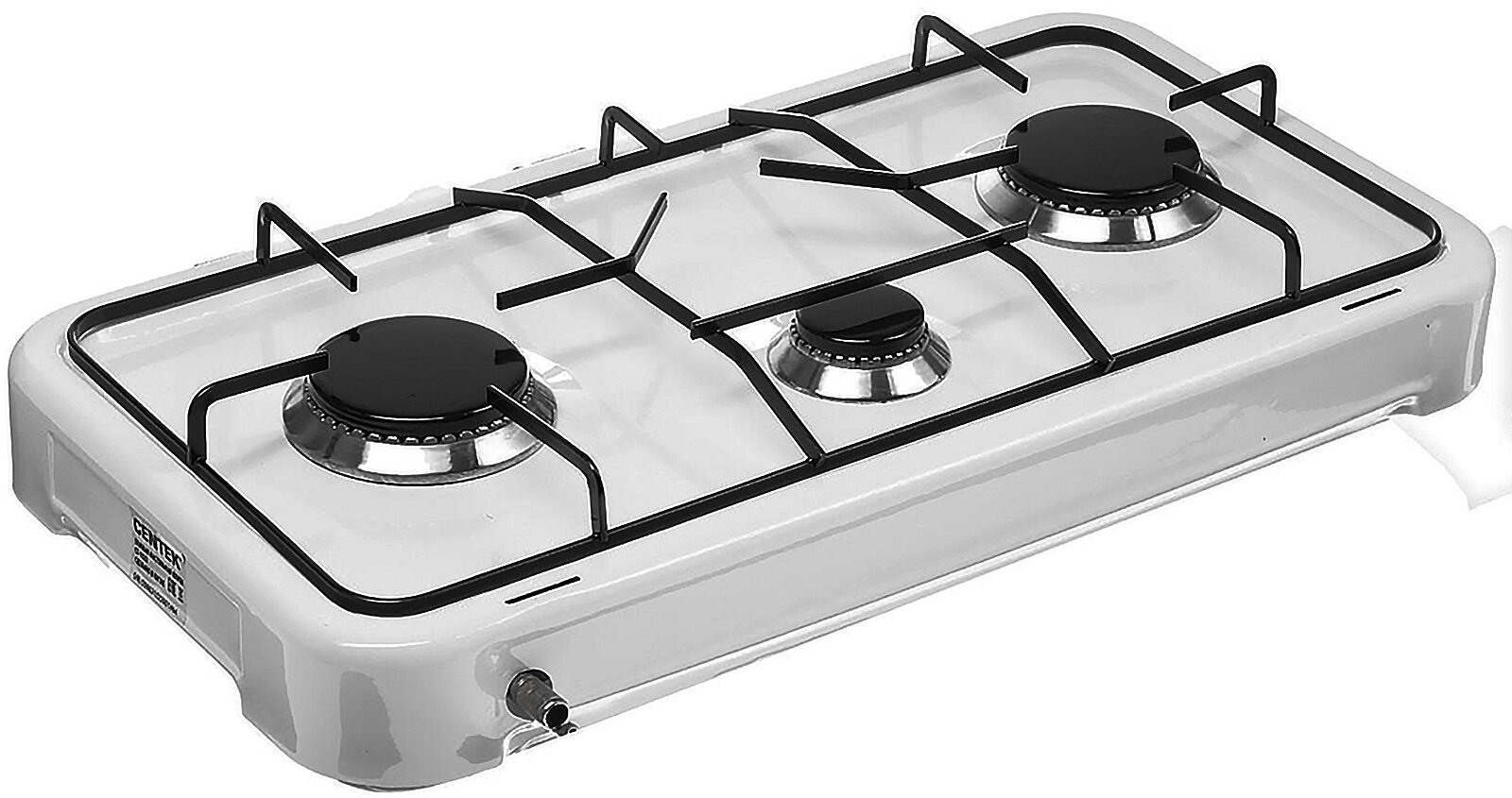 Centek Газовая настольная плита Газовая CT-1522 белая/3 конфорки/плитка/без духовки/настольная/для кухни/подарок мужчине/подруге/маме/папе/девушке/жене/мужу/парню/учителю, белый