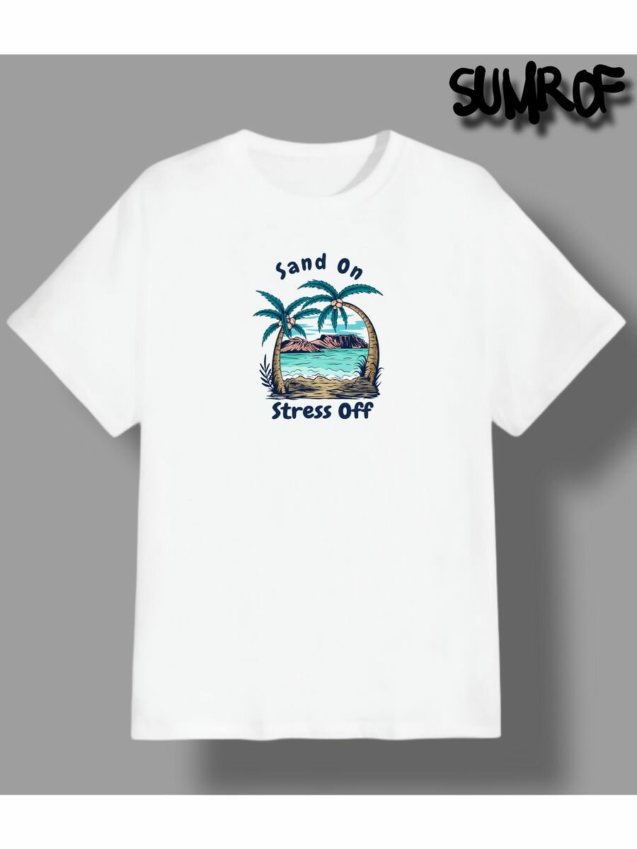 Футболка море пляж пальмы