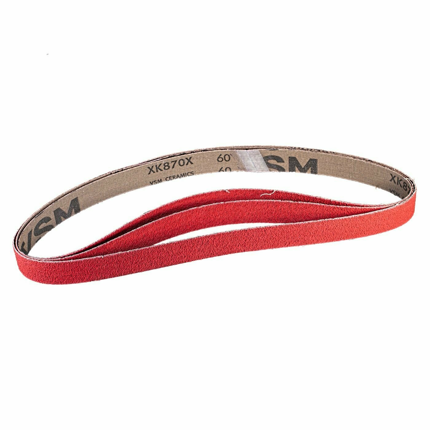 Лента шлифовальная для ленточного напильника VSM XK870X 25х762 мм, керамическое зерно P60 (3 шт.)