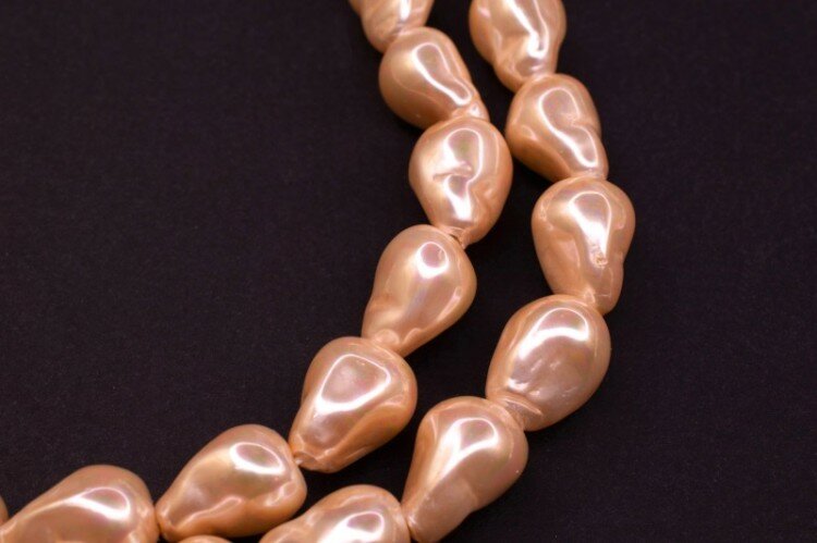 Жемчуг искусственный барочный Майорка 11-13х8-10мм, отверстие 0,9мм, цвет светло-розовый, 511-013, 2шт