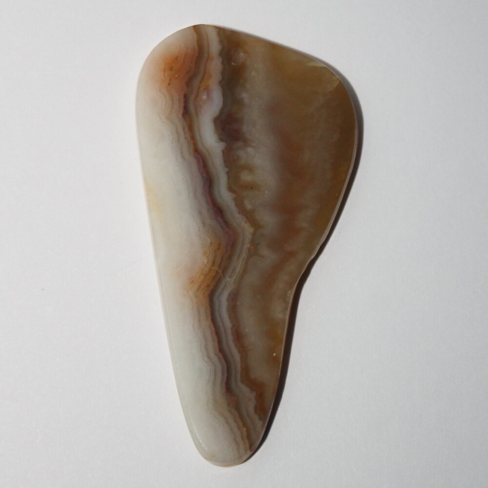 Агат переливт кабошон, натуральный камень, 51х26х3 мм, Урал, "True Stones"