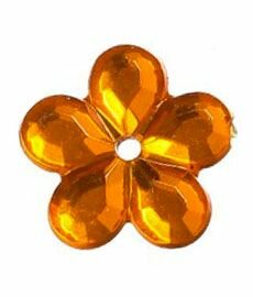Стразы пришивные цветок 12 мм (2000 шт.)/оранжевый/
