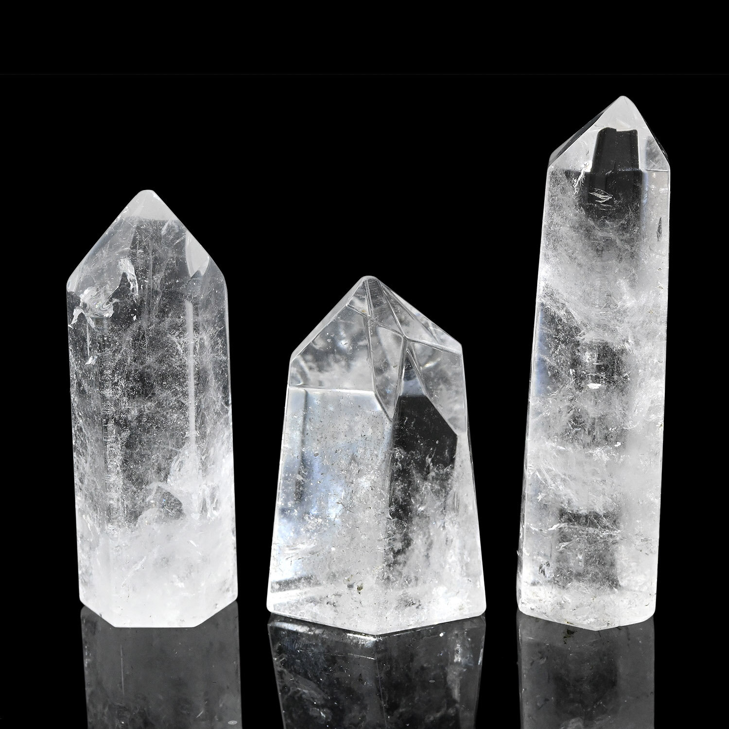 Кристалл горного хрусталя "Карандаш" 22*22*67мм, 60-69г (G). .