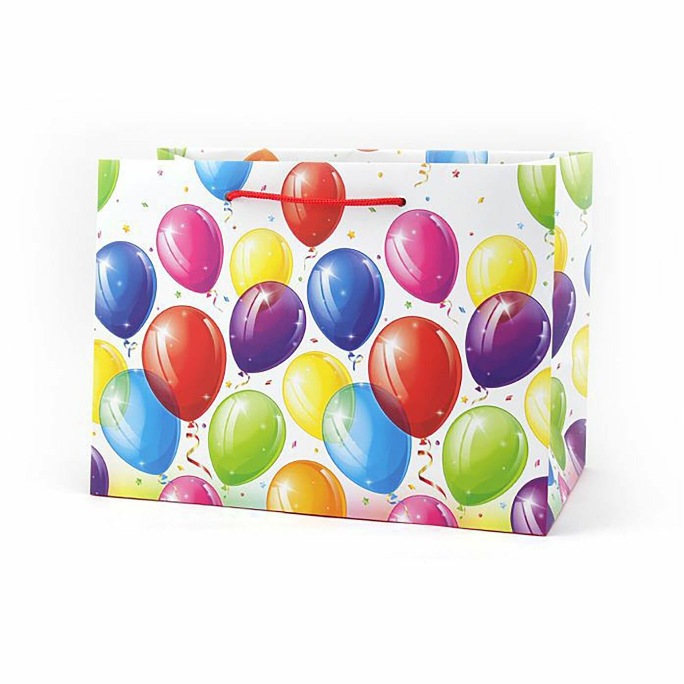 Пакет подарочный "Яркие шары" / 1 шт. / 29*15*21 см / Браво