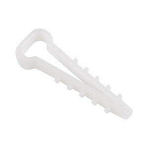 Дюбель-хомут для плоского кабеля 6-12 мм белый (100 шт.)