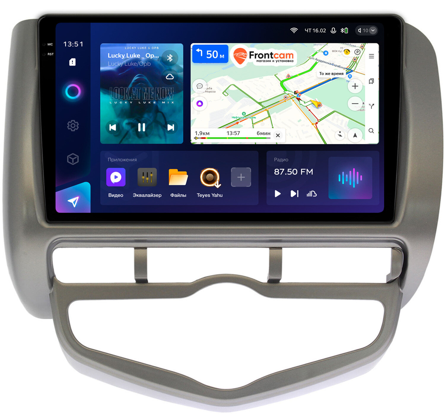 Штатная магнитола Teyes CC3 2K 4/32 9.5" RM-9095 Honda Fit 2001-2008 (правый руль) Android 10 (4G-SIM, DSP, QLed)