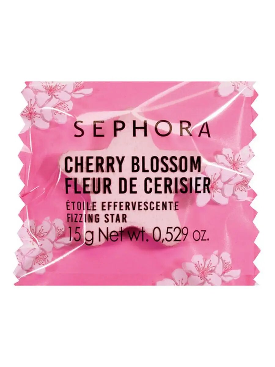 Шипучая звездочка для душа - цветок вишни