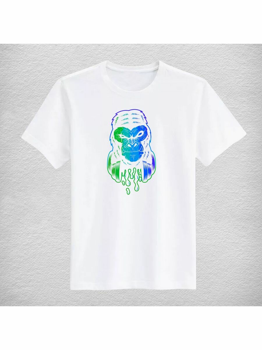 Футболка горилла в наушниках