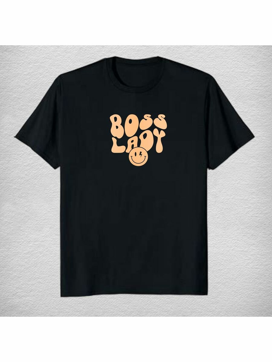 Футболка леди босс надпись