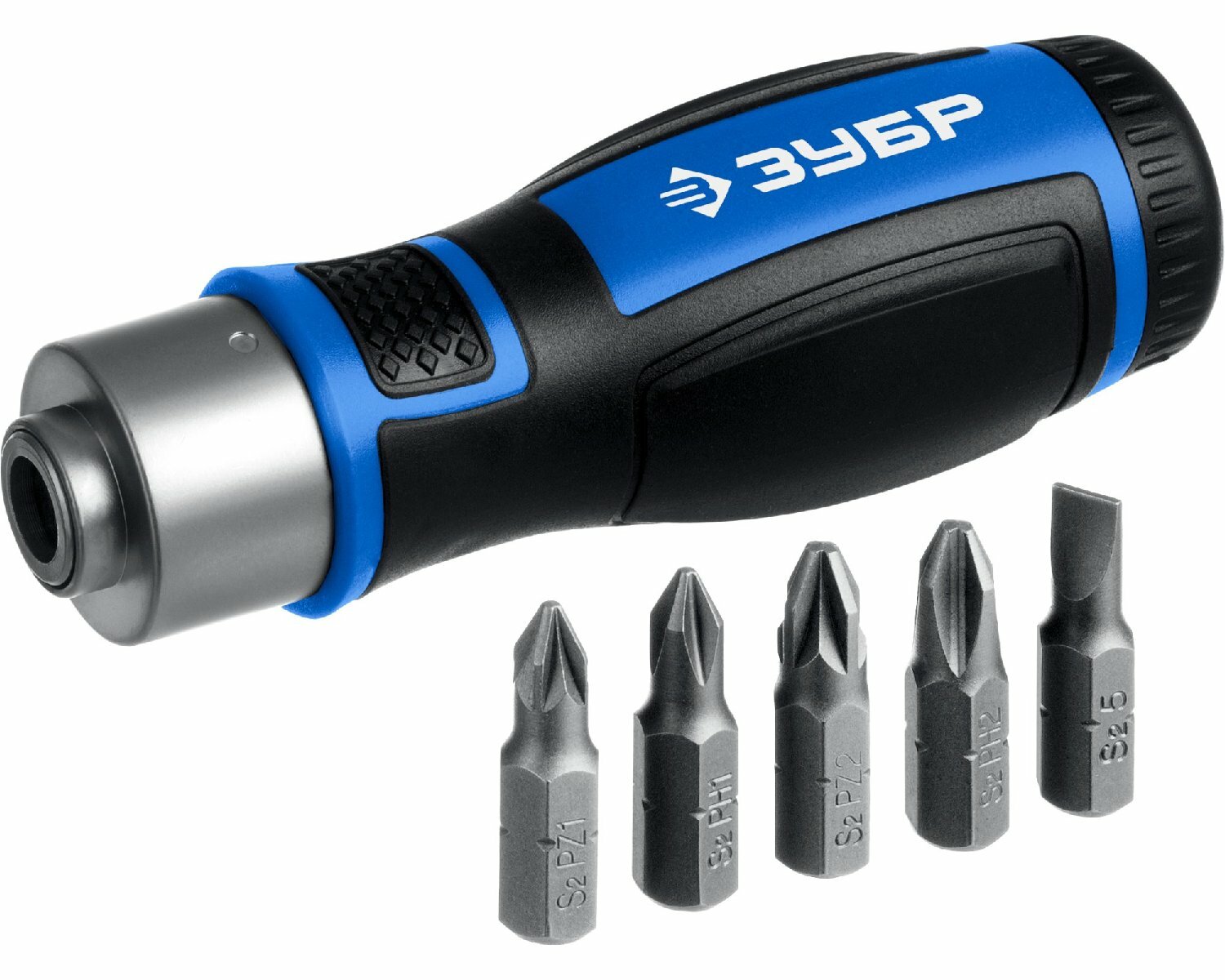 Реверсивная отвертка ЗУБР с наборами бит 6 предметов Cr-Mo сталь трещоточный механизм магнитный битодержатель