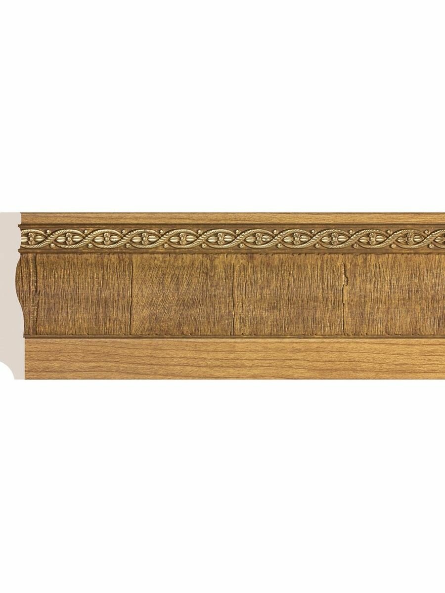 Плинтус потолочный Молдинг на стену декор, 1100х95х14 мм Дуб светлый - 2 шт.