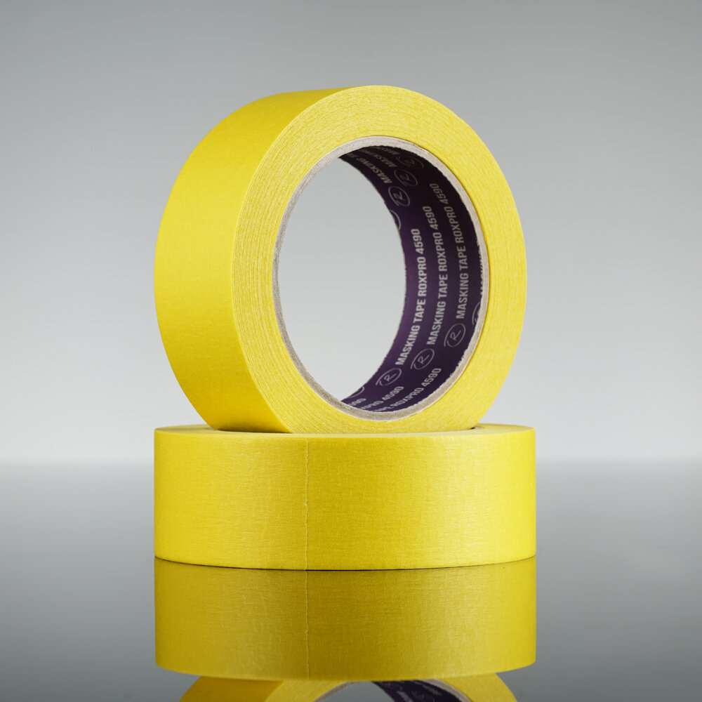 RoxelPro Малярная лента ROXPRO 4590, ярко-жёлтая, 36мм х 40м, 3 шт./упак.