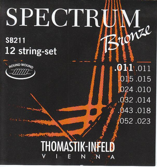THOMASTIK Spectrum SB211 струны для двенадцатиструнной гитары 11-52, бронза
