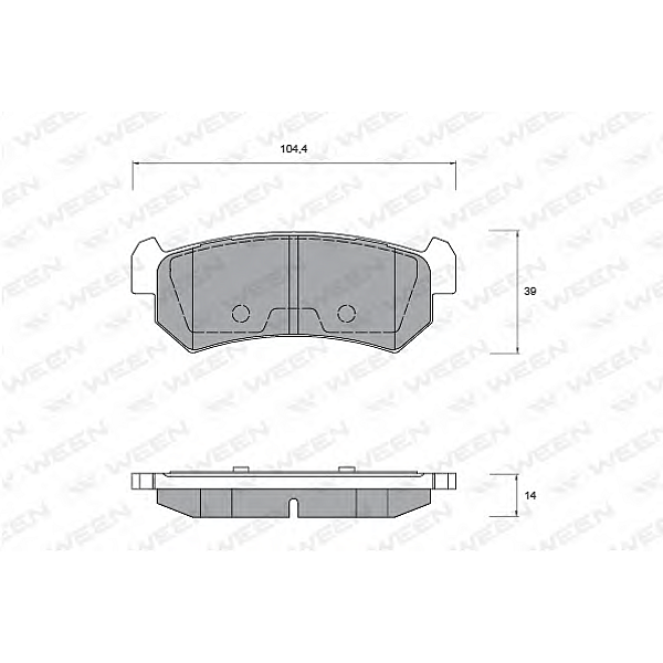 WEEN 151-1127 (13196405 / 96405131) тормозные колодки дисковые задние Chevrolet (Шевроле) Lacetti (Лачети)