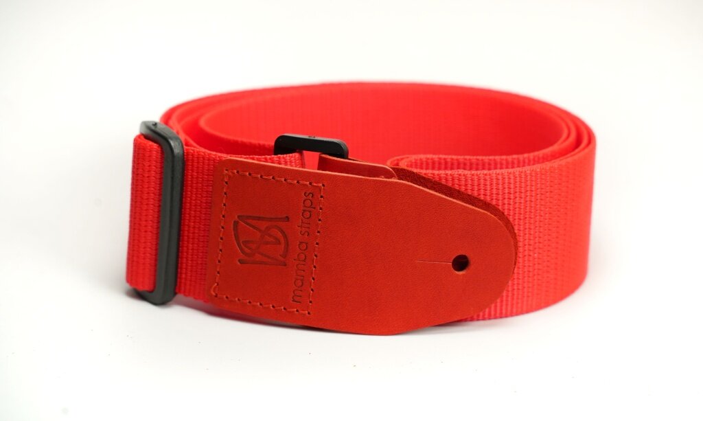 MB5031-090 Ремень для гитары, нейлоновый, красный, Mamba straps