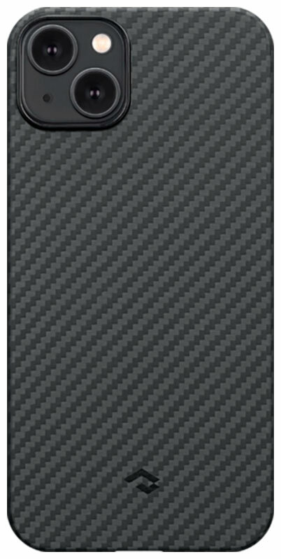 Ультра тонкий чехол Pitaka MagEZ 3 для iPhone 14 Plus (6.7"), черно-серый, кевлар (арамид)