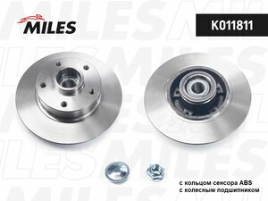 Диск тормозной RENAULT MEGANE/SCENIC III 08- задний с подшипником, с кольцом АБС