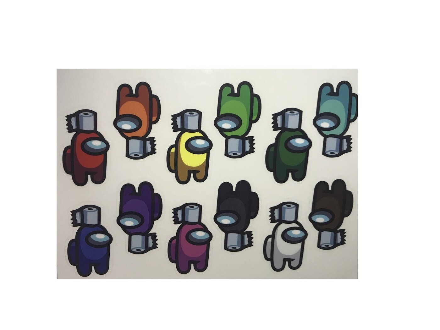 Набор наклеек Stiker Pack из игры "Among Us" "Амонг", 1 лист
